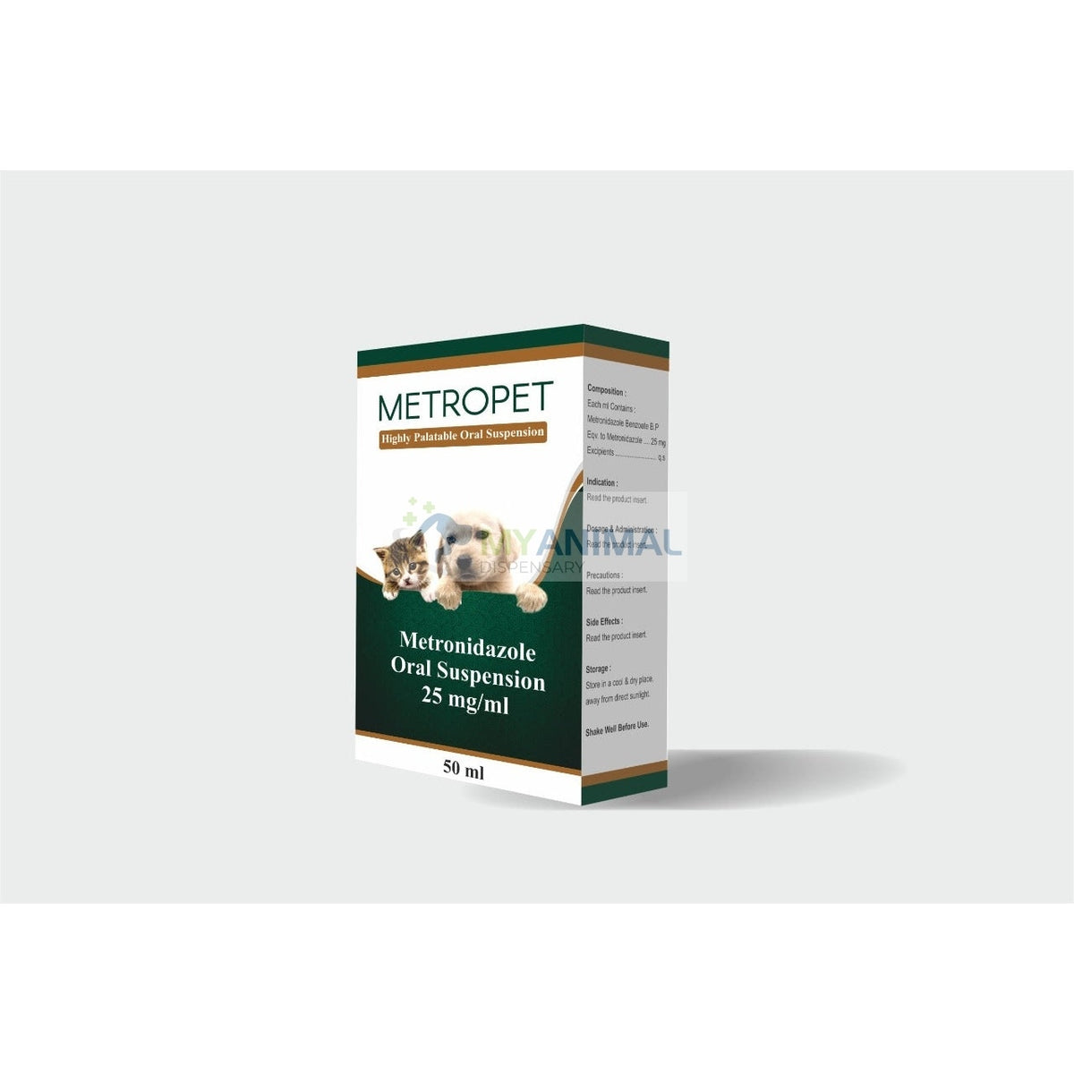 Metropet Metronidazole 25mg/ml Oral Suspension (50mL) — My Animal ...