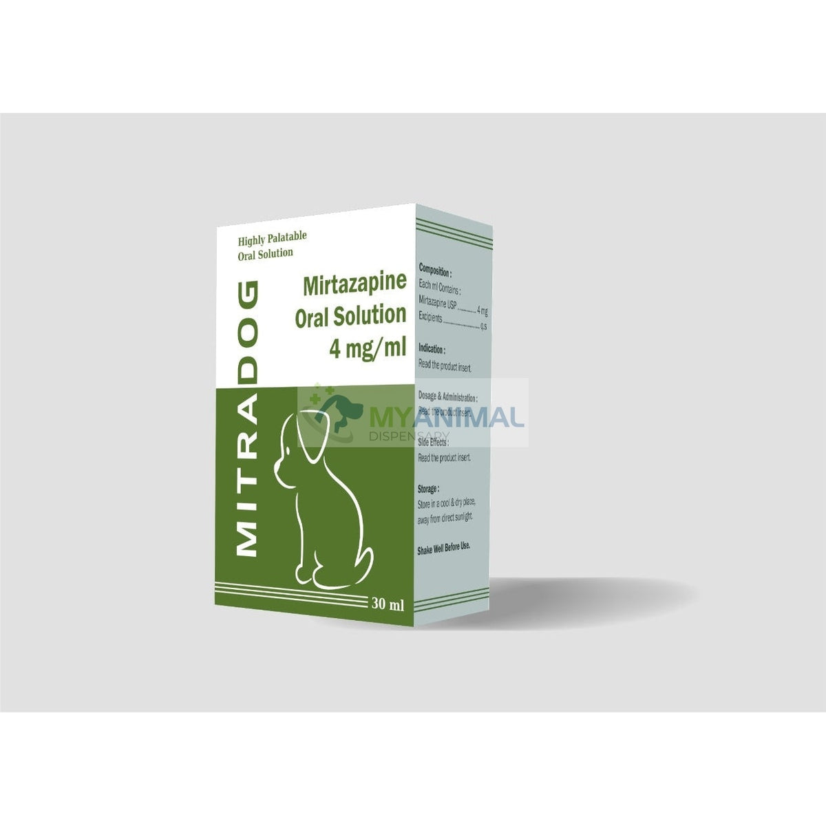 Mitradog Mirtazapine 4mg/ml Oral Suspension for dogs (30mL) — My Animal ...