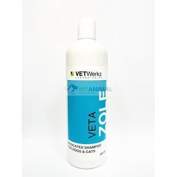 Vetwerkz VetaZole Medicated Shampoo for Dogs Cats Pets — My Animal ...